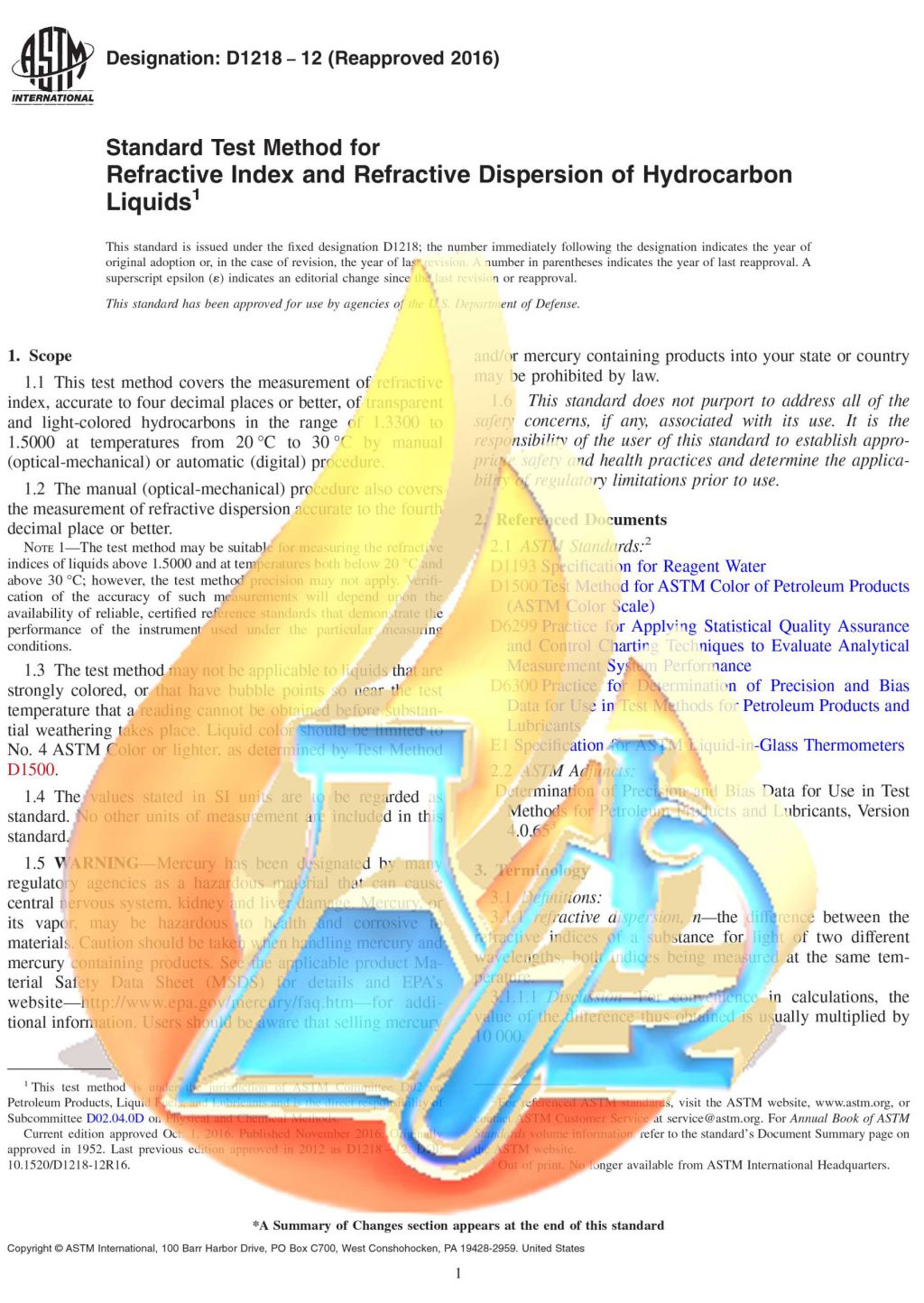 استاندارد بین المللی – پترو آزمای سیراف