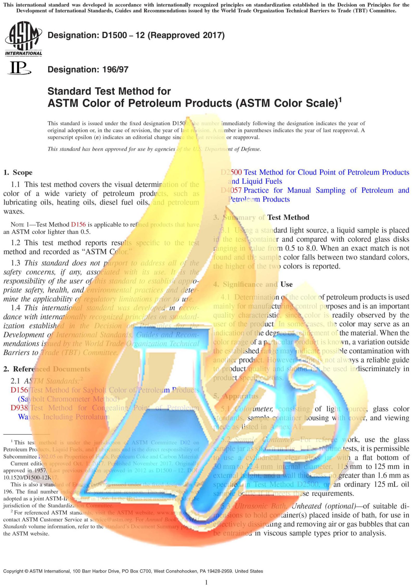 استاندارد بین المللی – پترو آزمای سیراف