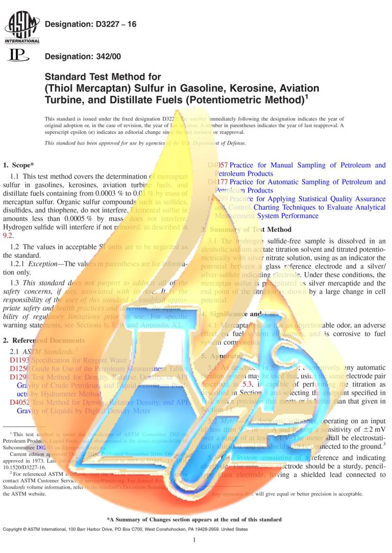استاندارد بین المللی – پترو آزمای سیراف